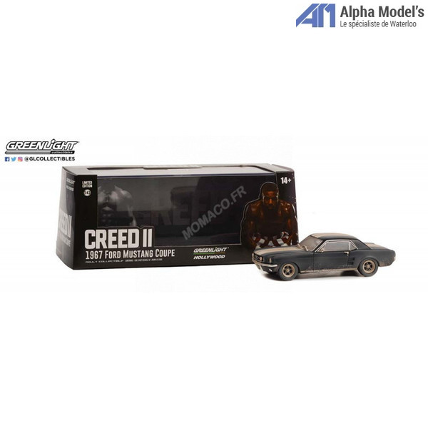 Greenlight GL86621 - FORD MUSTANG COUPE 1967 "CREED II (2018) - ADONIS CREED" - Alphamodels