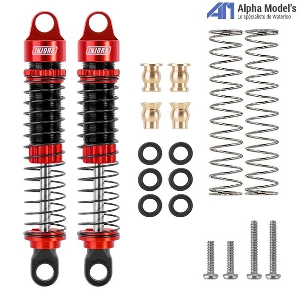 INJORA 4M-42RD-2 - 59mm Long Threaded Oil Filled Shocks For 1/18 TRX4M ...