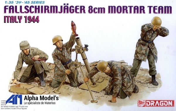 Dragon 6215 - FALLSCHIRMJÄGER 8CM MORTAR TEAM ITALY 1944 - Alphamodels